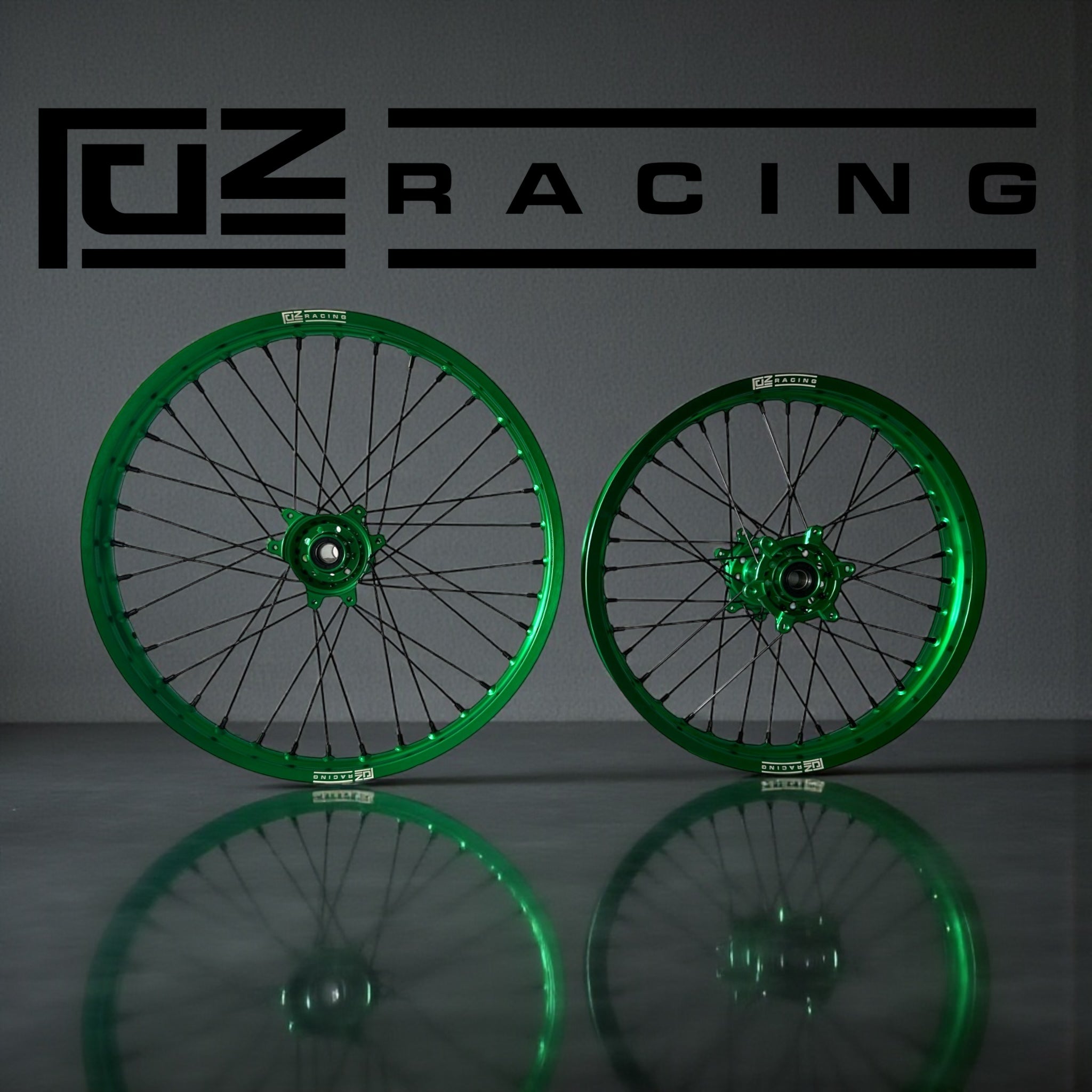 Surron Ultra 21 / 18” Green Rims - Green Hub By Fuze Racing – Revolve Moto